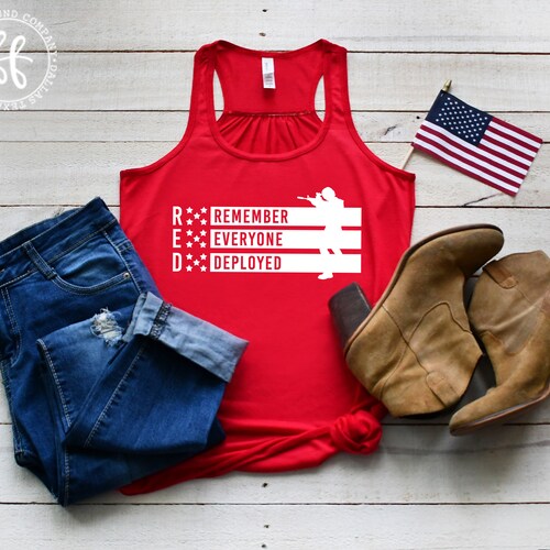 RED FRIDAY FLAG Shirt Remember Everyone Deployed Deployment - Etsy