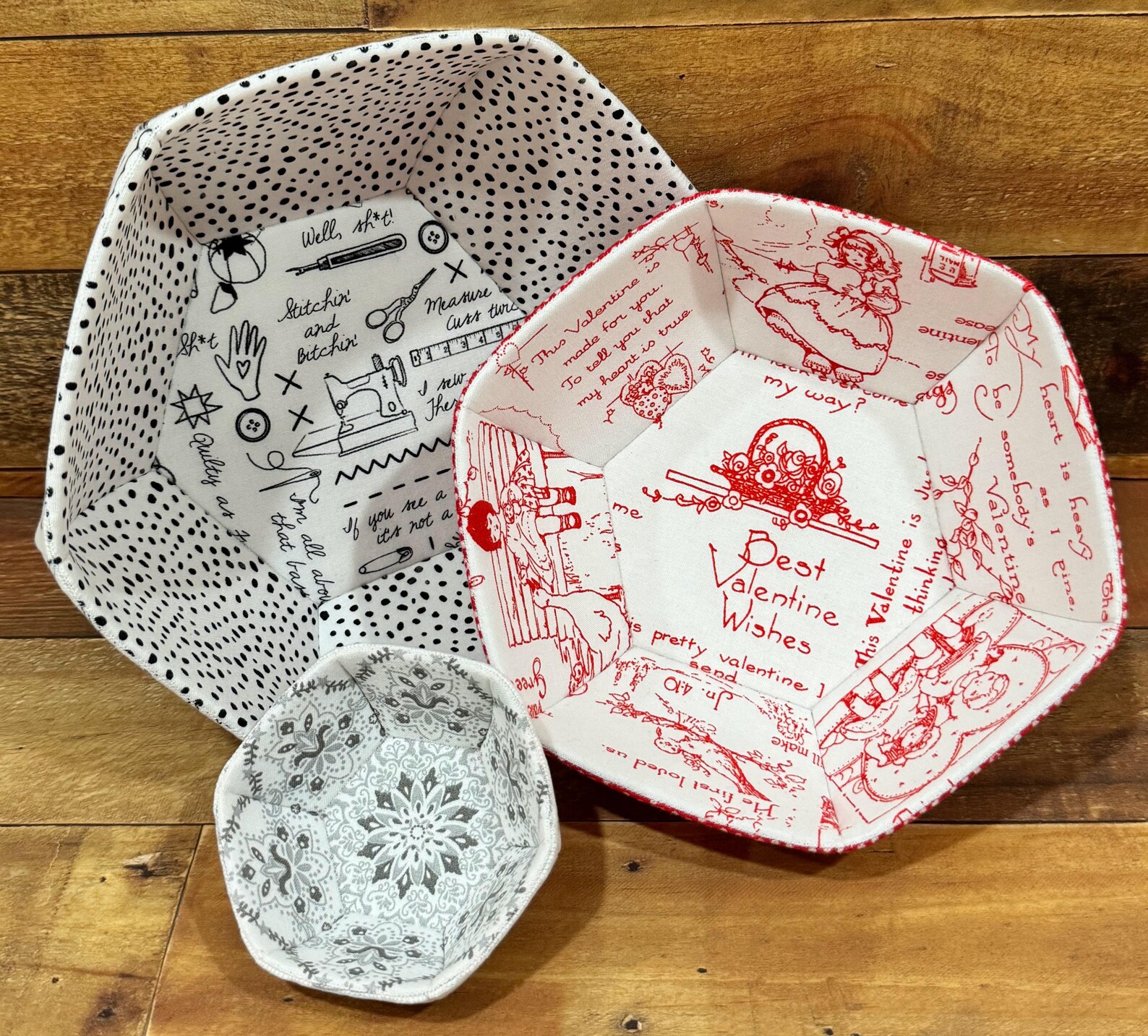 Prosperity Fabric Bowl Pattern - EPP, Lower & Wider (digital Pattern ...