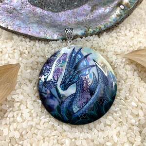 Dragon Pendant Hand Painted Fantasy Art Jewelry Painted | Etsy