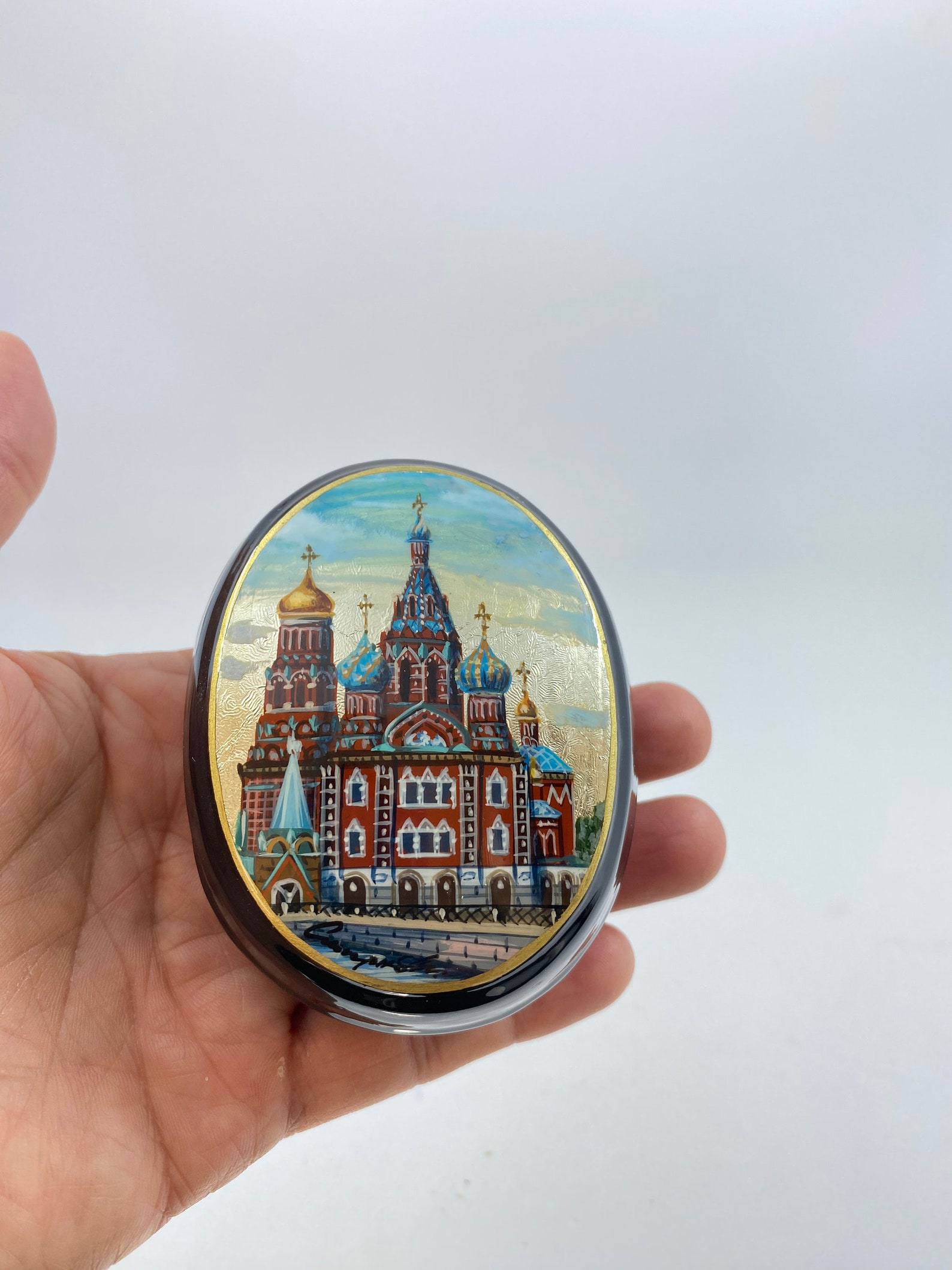 Hand Painted Russian Lacquer Box Church of the Spilt Blood - Etsy