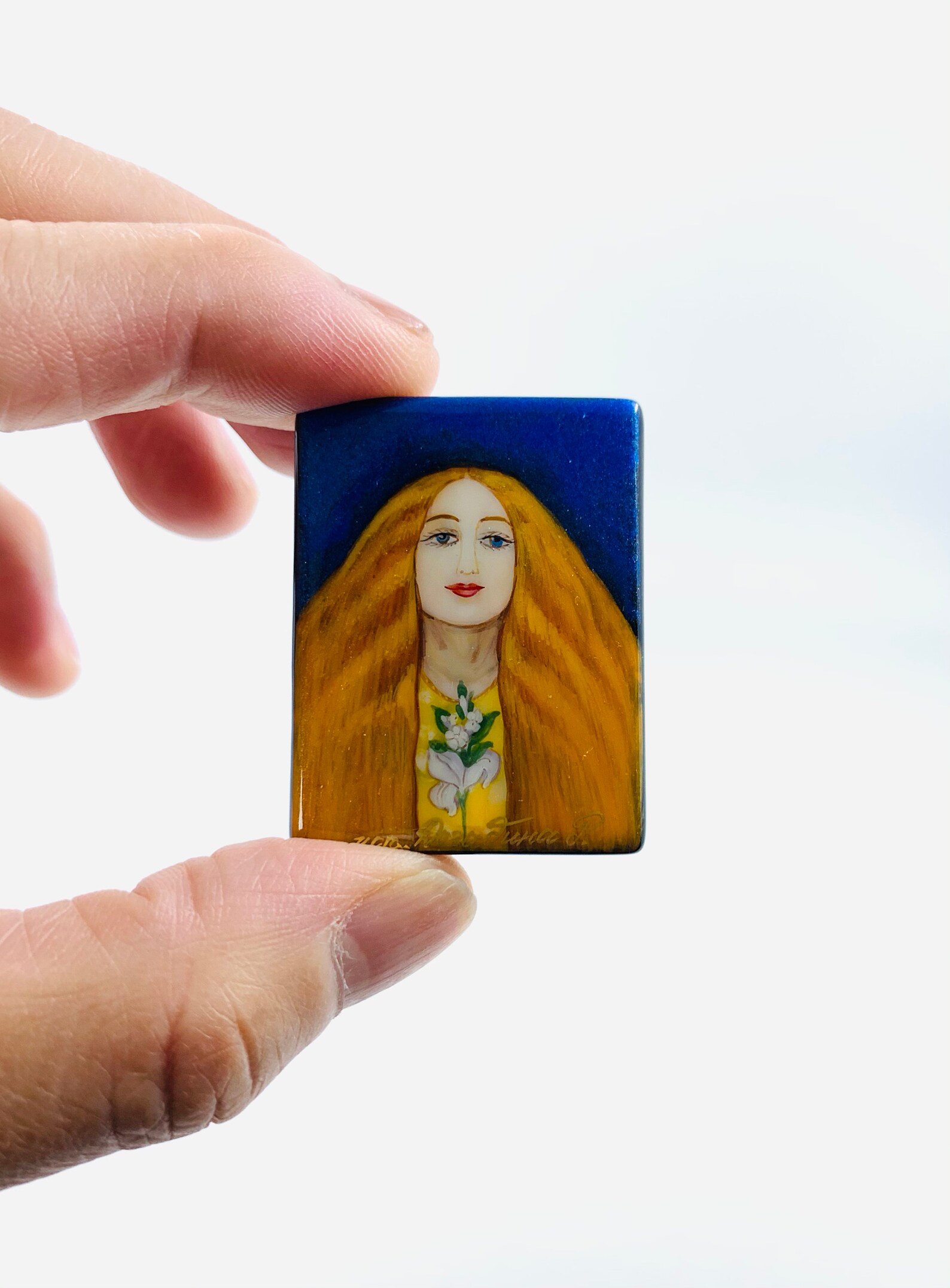 Pre Raphaelite Bead the Bridesmaid Hand Painted Russian - Etsy