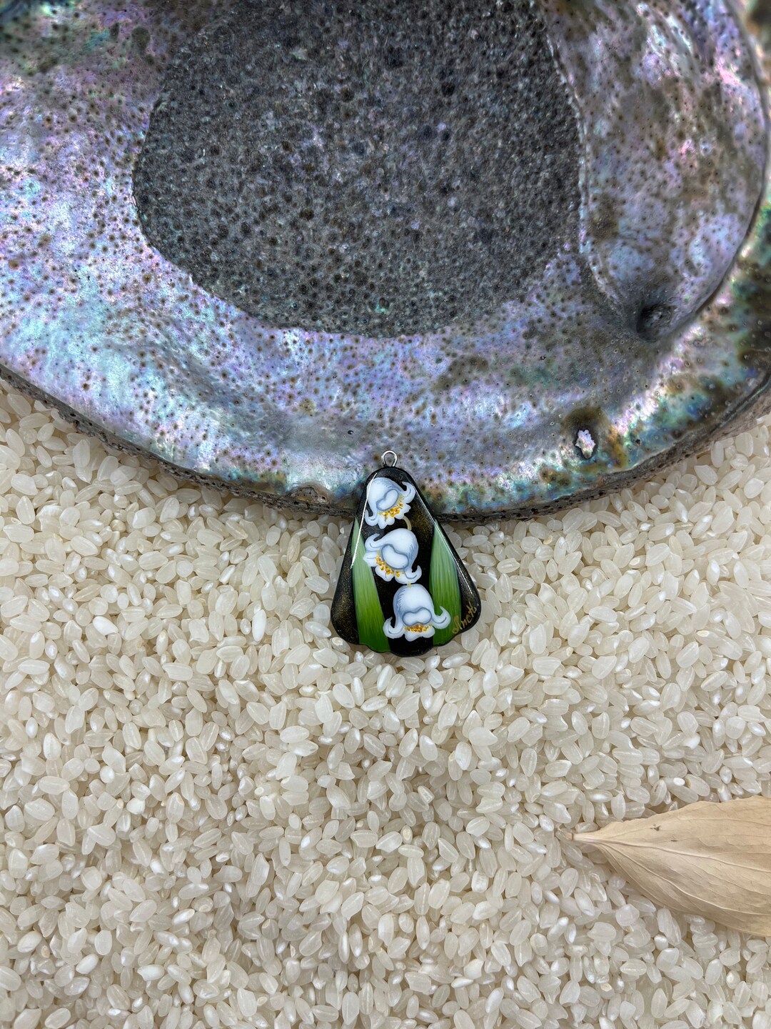 Hand Painted, Lily of Valley Flower, Lacquer Art, Paper Mache ...