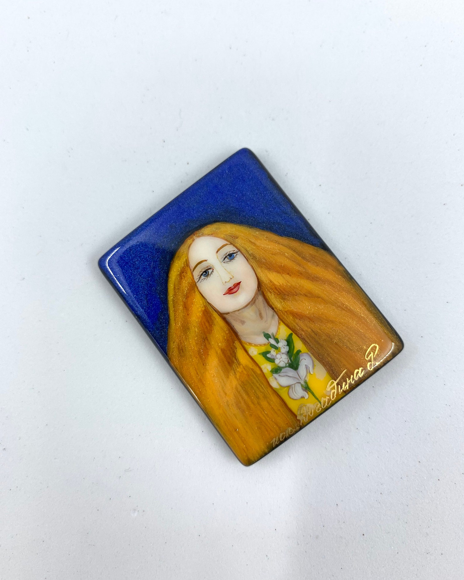 Pre Raphaelite Bead the Bridesmaid Hand Painted Russian - Etsy