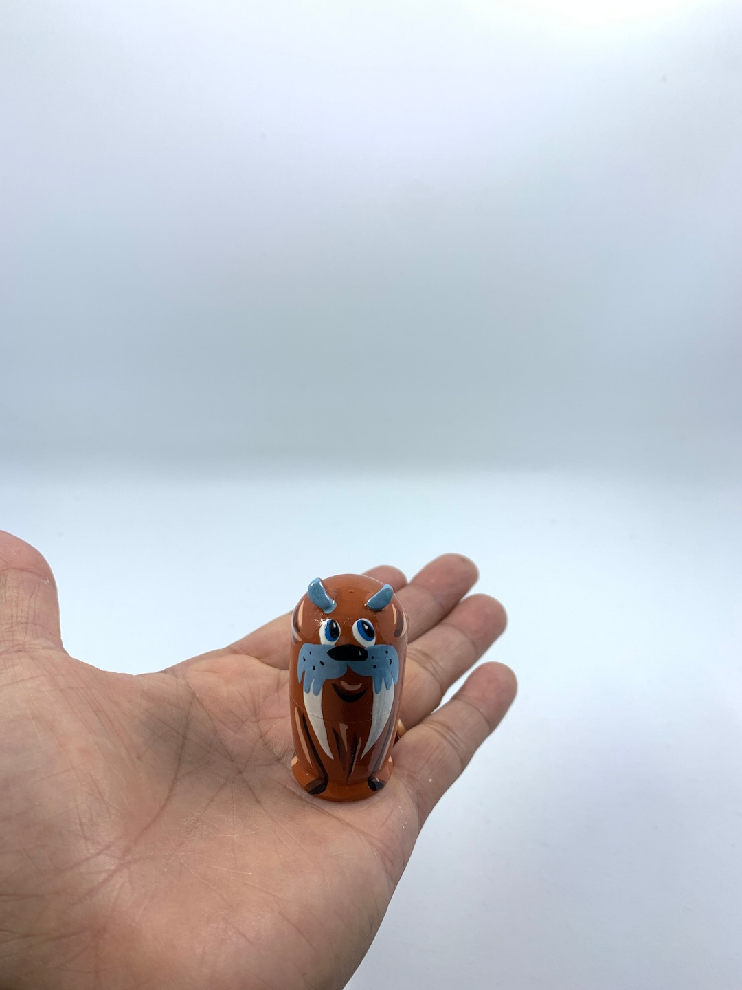 Tiny Nesting Doll, Walrus Doll, Hand Painted, Nesting Doll, 5 Piece ...