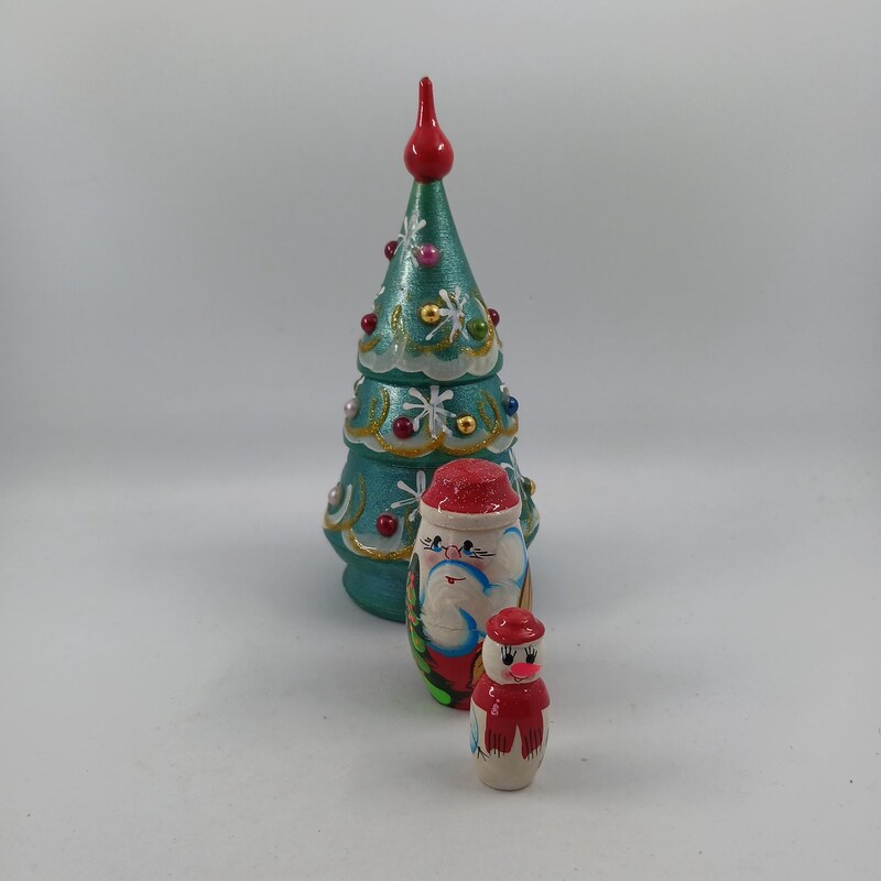 Santa Nesting Dolls - Etsy