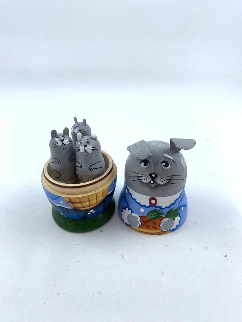 Egg Shape Rabbit Nesting Doll Matryoshka Doll Holiday Gift - Etsy