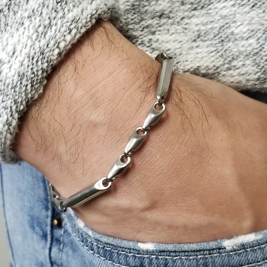Stainless Steel Men Bracelet - Etsy