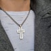 Personalized Men Necklace, Titanium Cross Men Necklace, Engraved Men ...