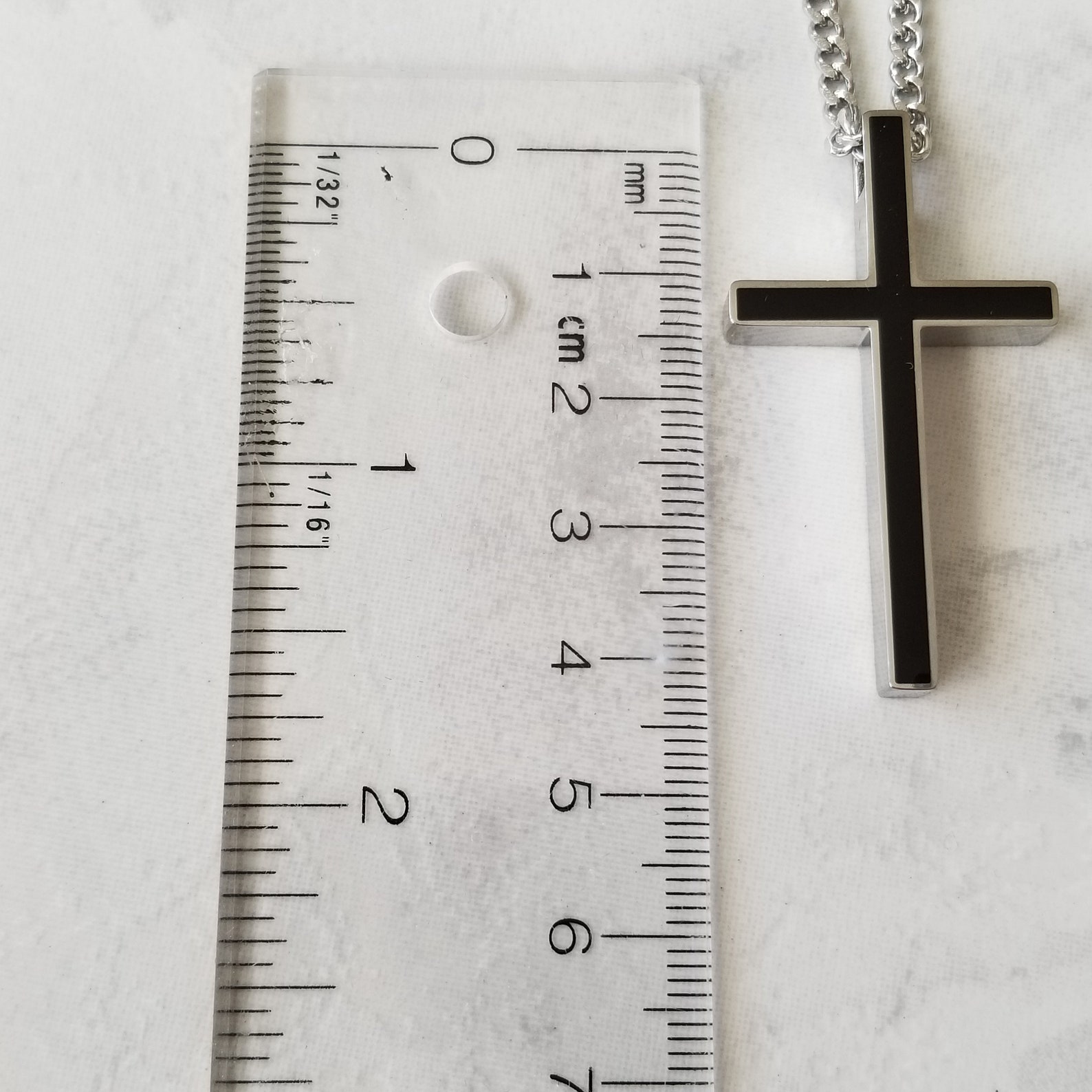 Silver Engraved Cross Necklace Personalized Men Gift - Etsy