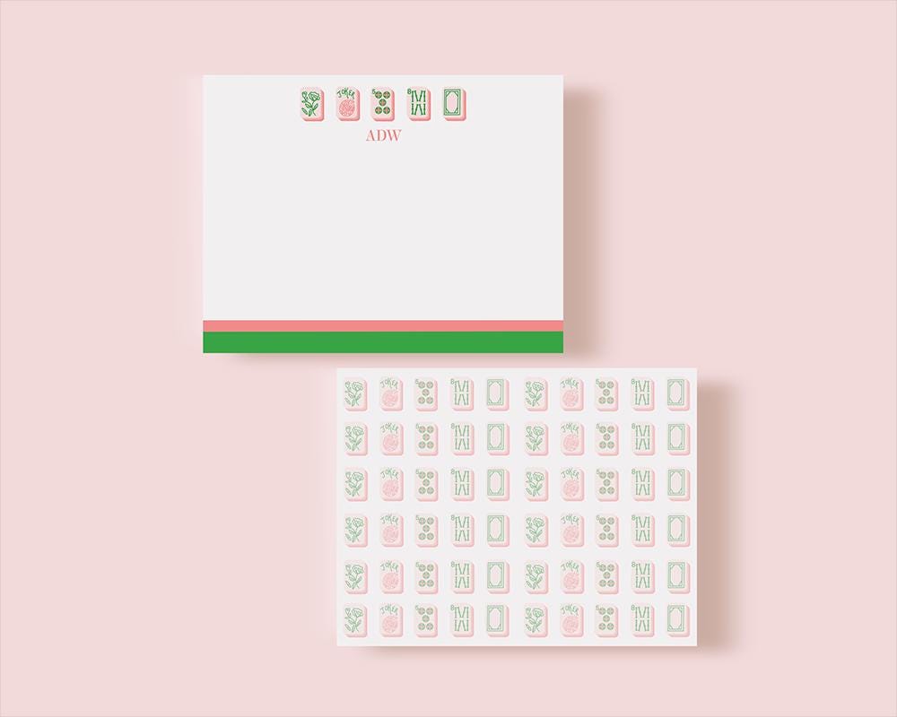 Mahjong Customizable Name A2 Stationery Cards - Etsy