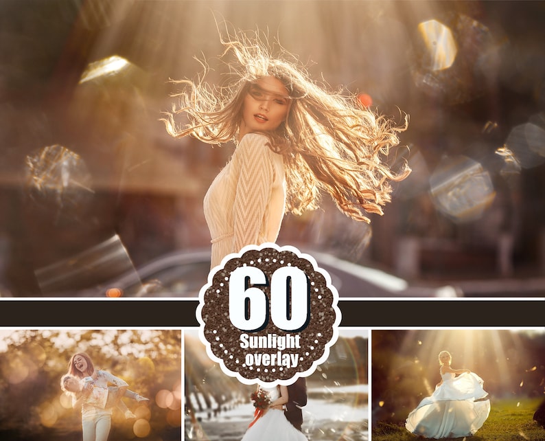 60 Natural Sun Light Effects Photoshop Overlays Sunlight - Etsy