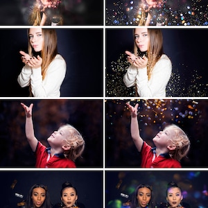 35 Blowing Glitter Photoshop Overlays, Confetti, Bokeh, Magic Pixie Dust Light Effect, Photoshop ...