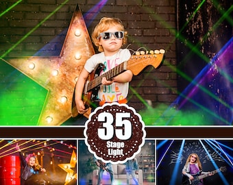 35 Stage Lights Overlays, Spot Laser Neon Disco Fashion Concert Party ...