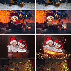 35 Christmas Magic Overlay, Sparkles, Shine,glitter, Bokeh, Golden Glow ...