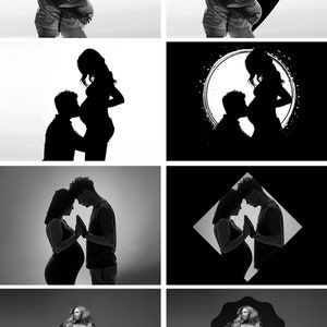 20 Frame Overlay, Shadow, Silhouette Modern Maternity Frame, Maternity ...