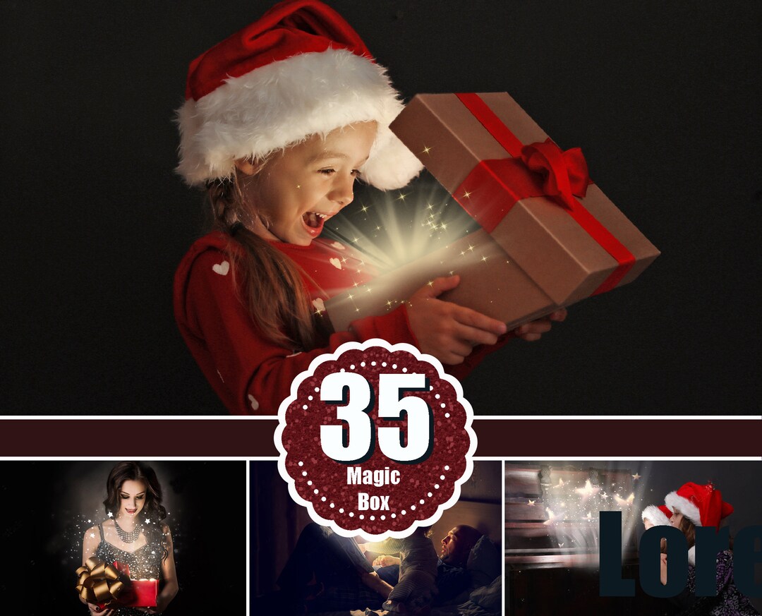 Magic Shine Box Book Light Overlay, Candle, Fairy Effect, Photoshop ...