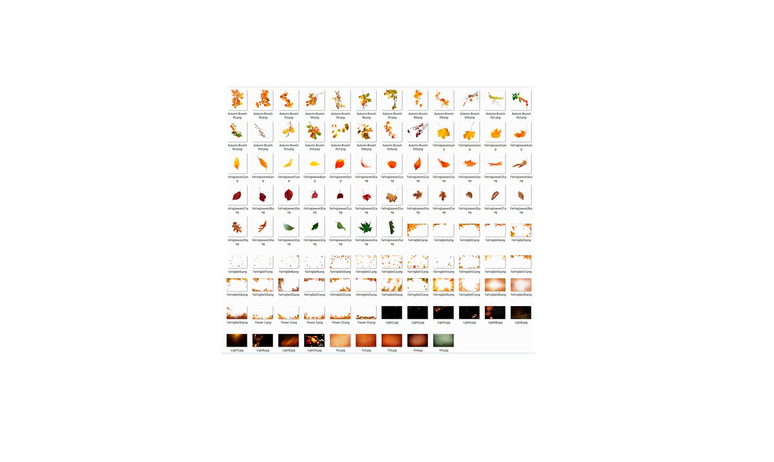 100 Autumn Leaves Overlays, Photoshop Overlay, Falling Effect, Fall ...