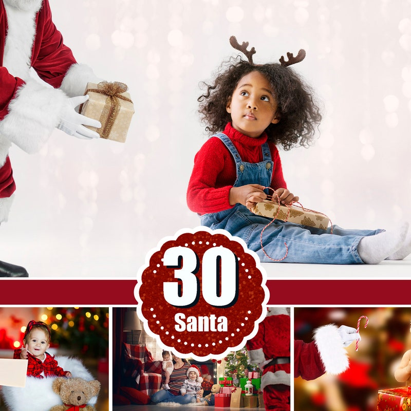 Santa Overlays - Etsy