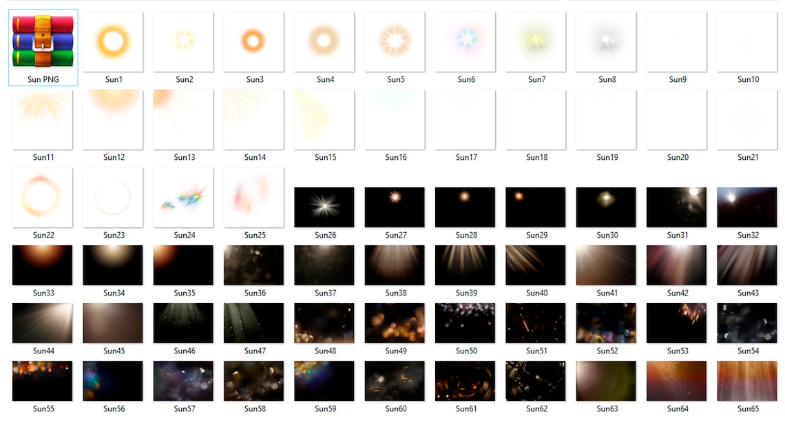 60 Natural Sun Light Effects, Photoshop Overlays, Sunlight, Sun Lens ...