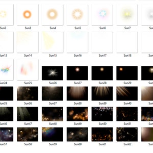 60 Natural Sun Light Effects, Photoshop Overlays, Sunlight, Sun Lens ...