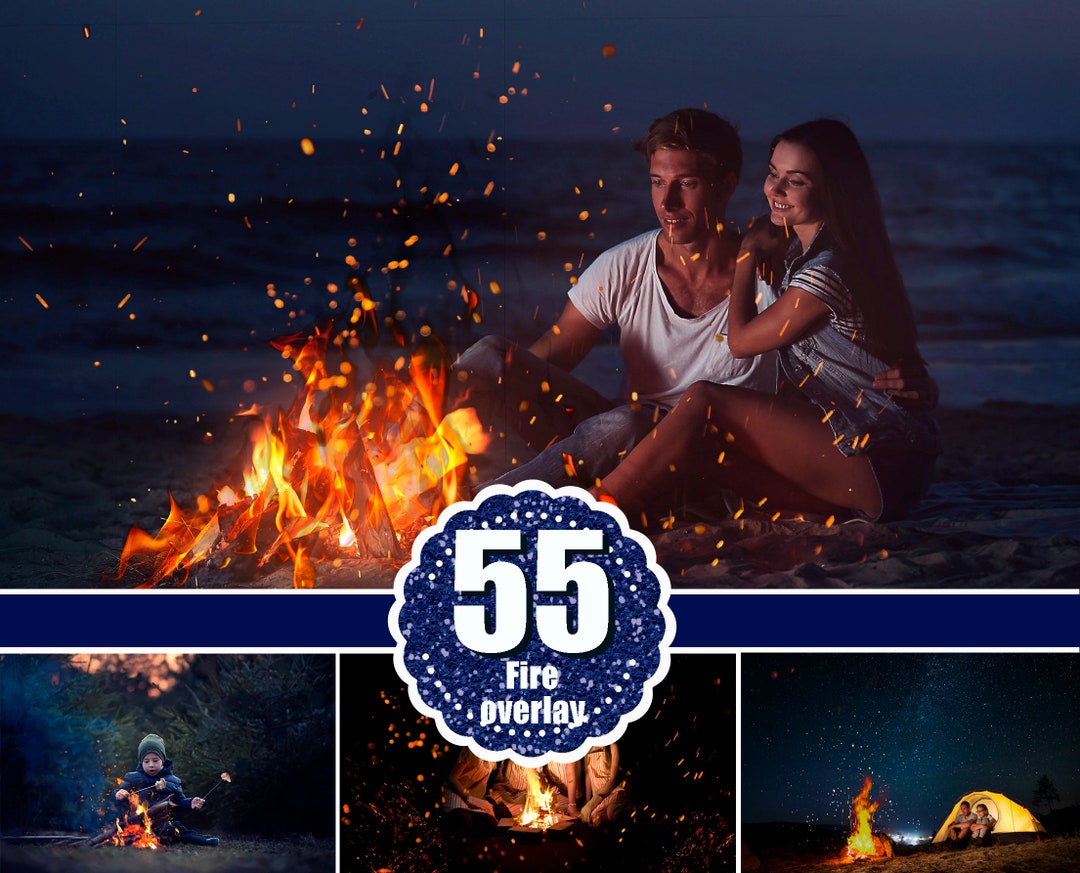 55 Fire Photo Overlays, Photoshop Overlay, Flamers, Fire Sparks, Night ...