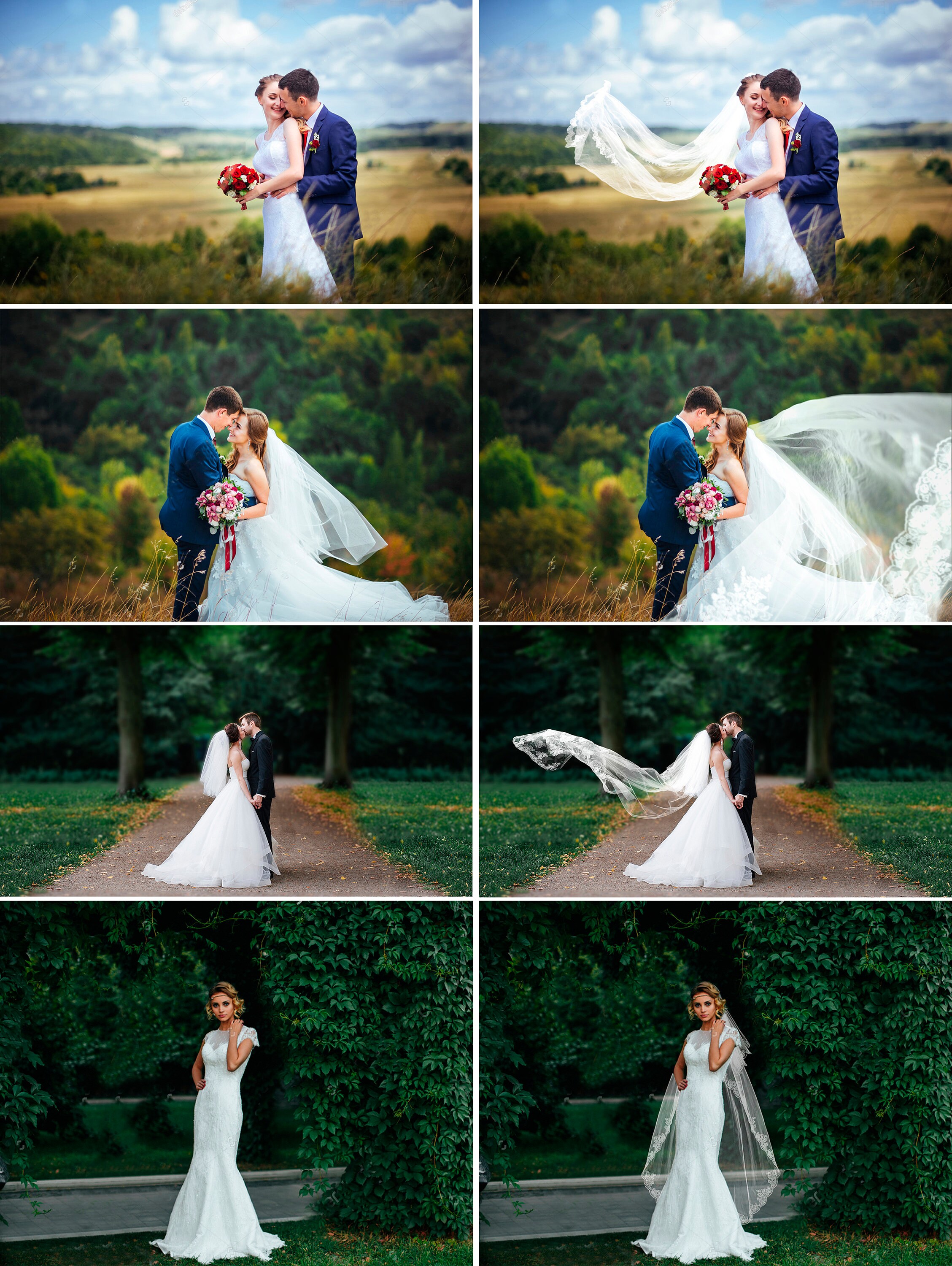 25 Wedding Veil Overlays Flying Fabric Overlay Photoshop - Etsy