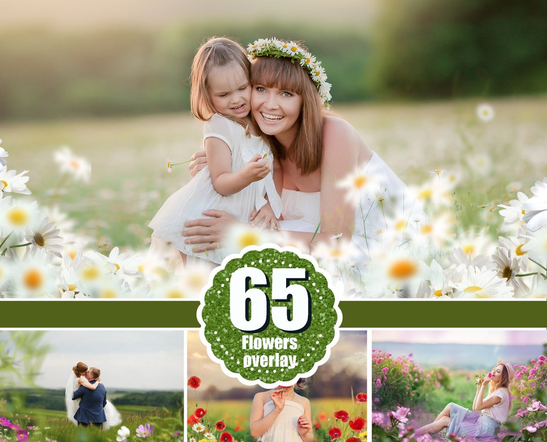 65 Flower Photo Overlays Photoshop Overlays Digital - Etsy