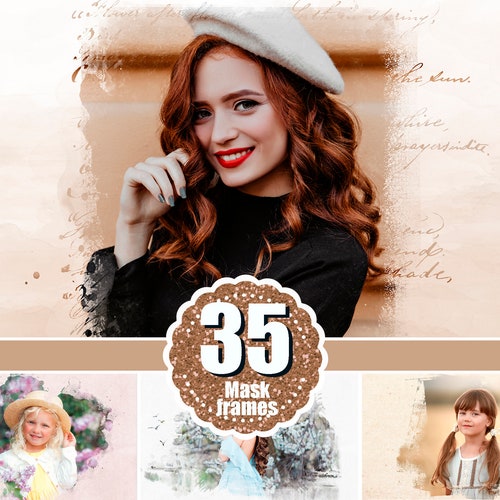 35 Photo Masks Frames Portrait Masks Clipping Masks - Etsy