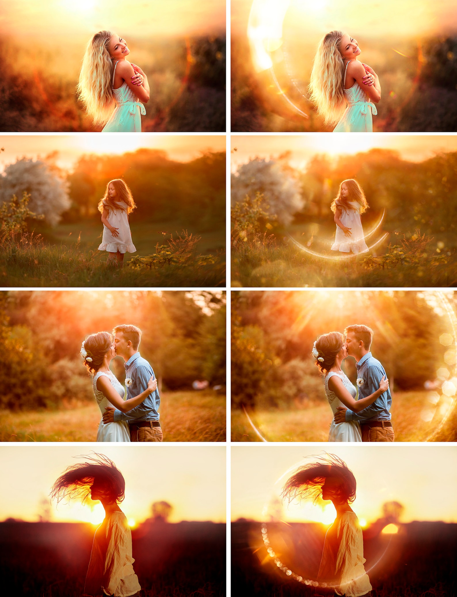 25 Ring Lens Flare Overlays, Sunflares, Natural Sun Light Effects ...