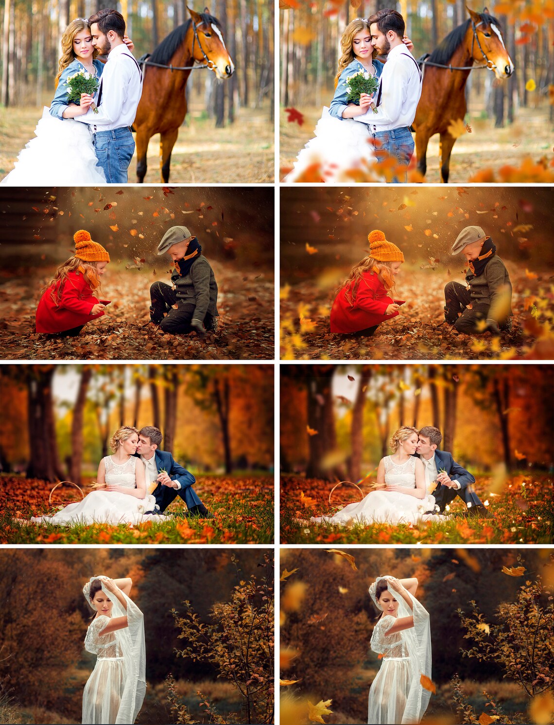 100 Autumn Leaves Overlays Photoshop Overlay Falling Effect | Etsy