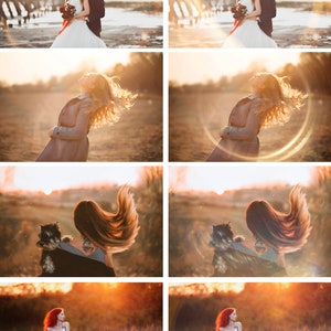 35 Ring Lens Flare Overlays, Sunflares, Natural Sun Light Effects ...