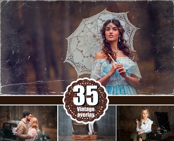 35 Vintage Photo Overlays Scratched Torn Distressed - Etsy