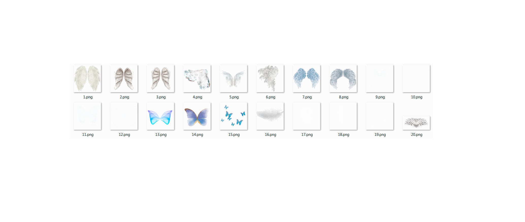 20 Angel Magic Fairy Fantasy Wings Light Star Glitter - Etsy