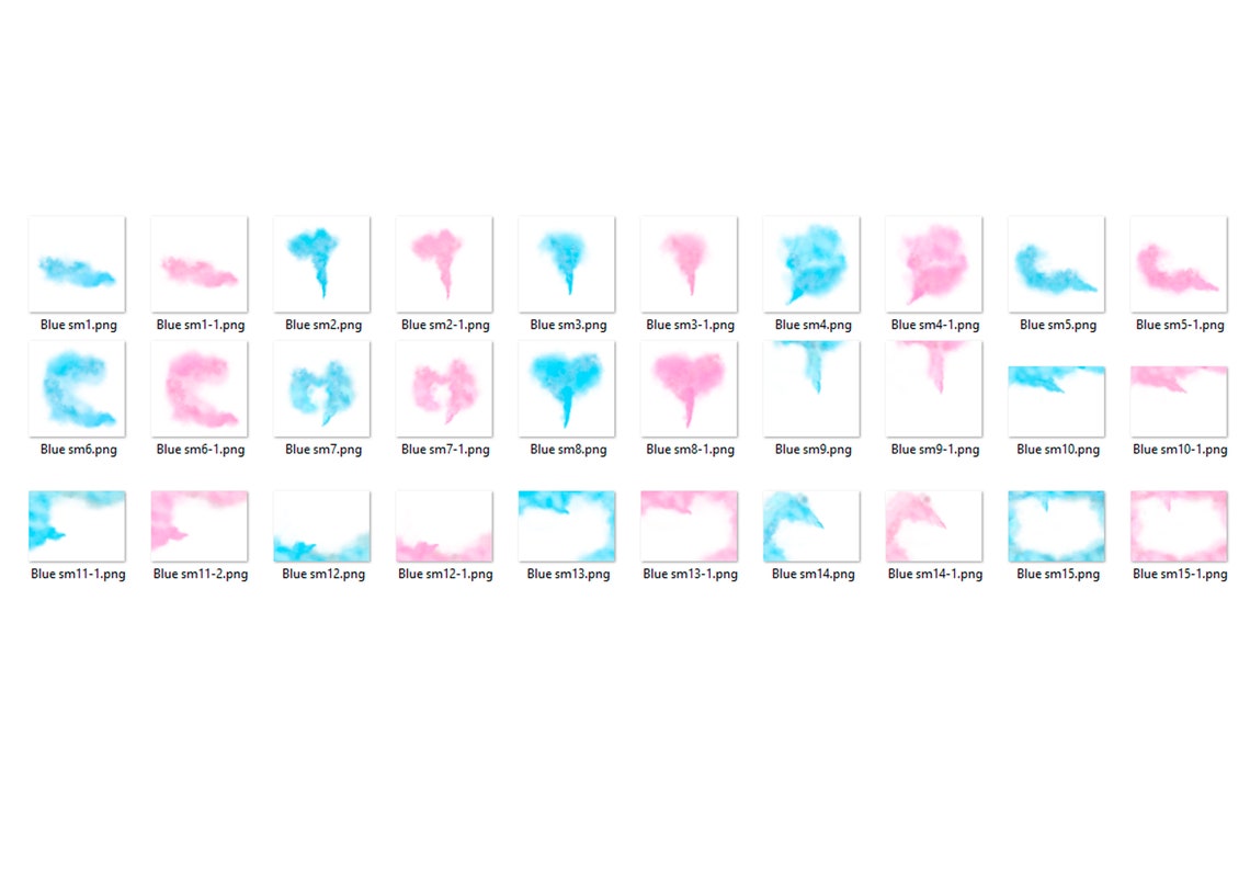 30 Blue and Pink Smoke Bomb Overlays, Colorful Smoke Fog, Photo ...