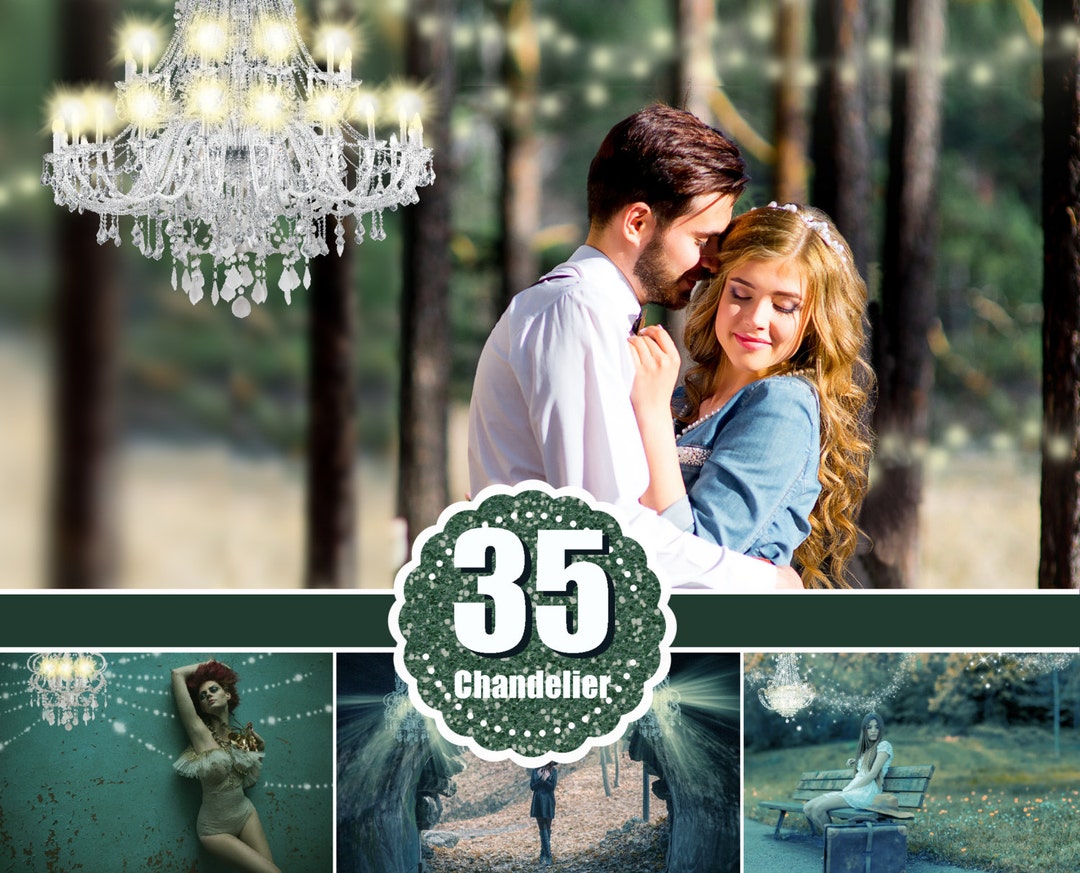 35 Chandelier Overlays, Light Overlay, Lamp, Sunburst, Magic Fairy ...