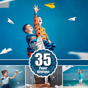 35 Paper Airplane Overlays, Flying Digital Aeroplanes, Flying Sheet ...