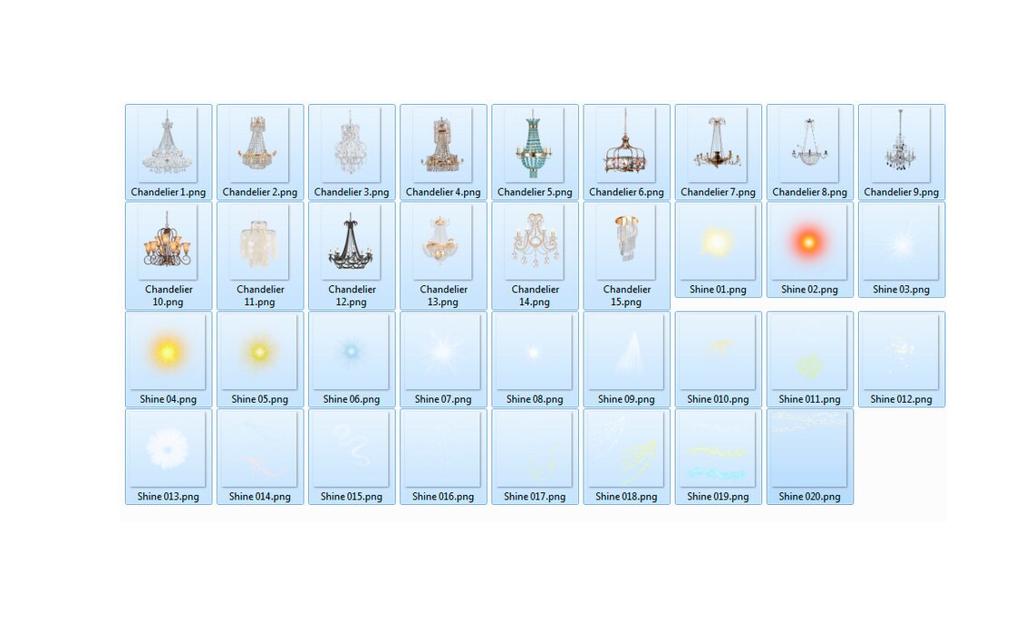 35 Chandelier Overlays Light Overlay Lamp Sunburst Magic | Etsy