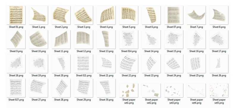 35 Flying sheet music notes overlays fly dreams magic book | Etsy