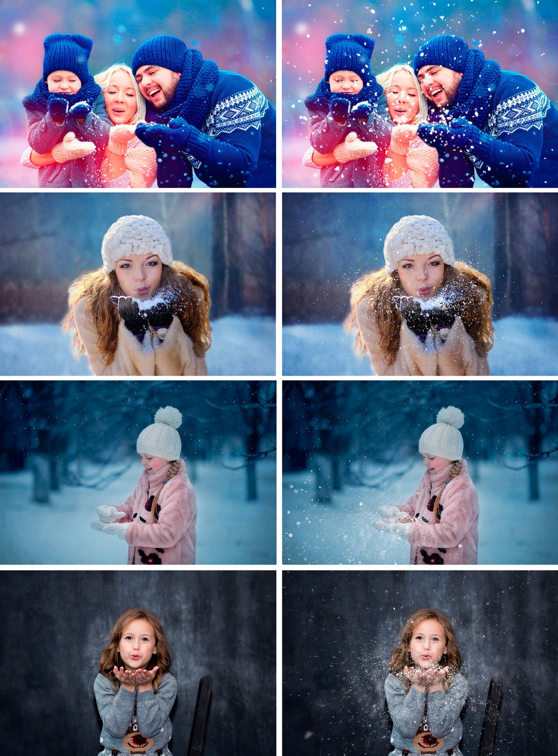 25 Blowing Snow Photo Overlays Christmas Holiday Winter - Etsy