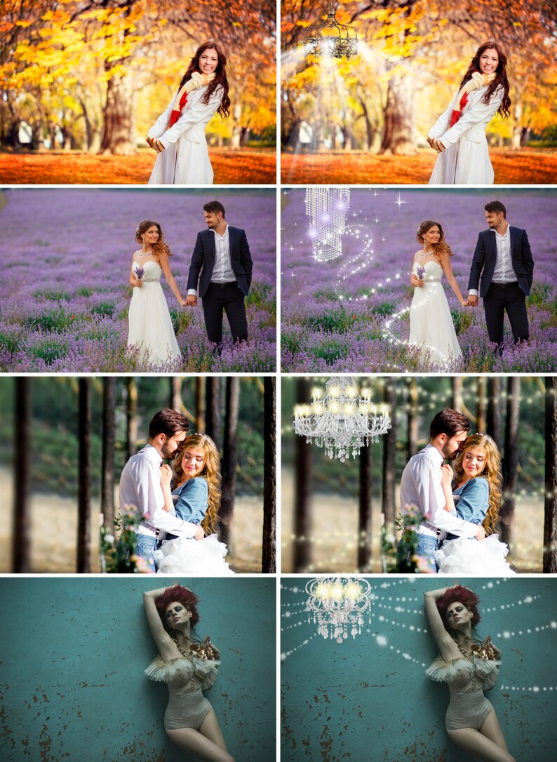 35 Chandelier Overlays, Light Overlay, Lamp, Sunburst, Magic Fairy ...