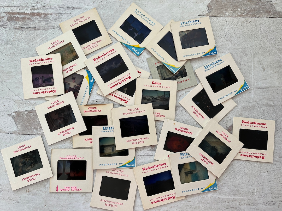 20 Random Vintage Cardboard Photo Slides 35mm Variety Pack Different ...