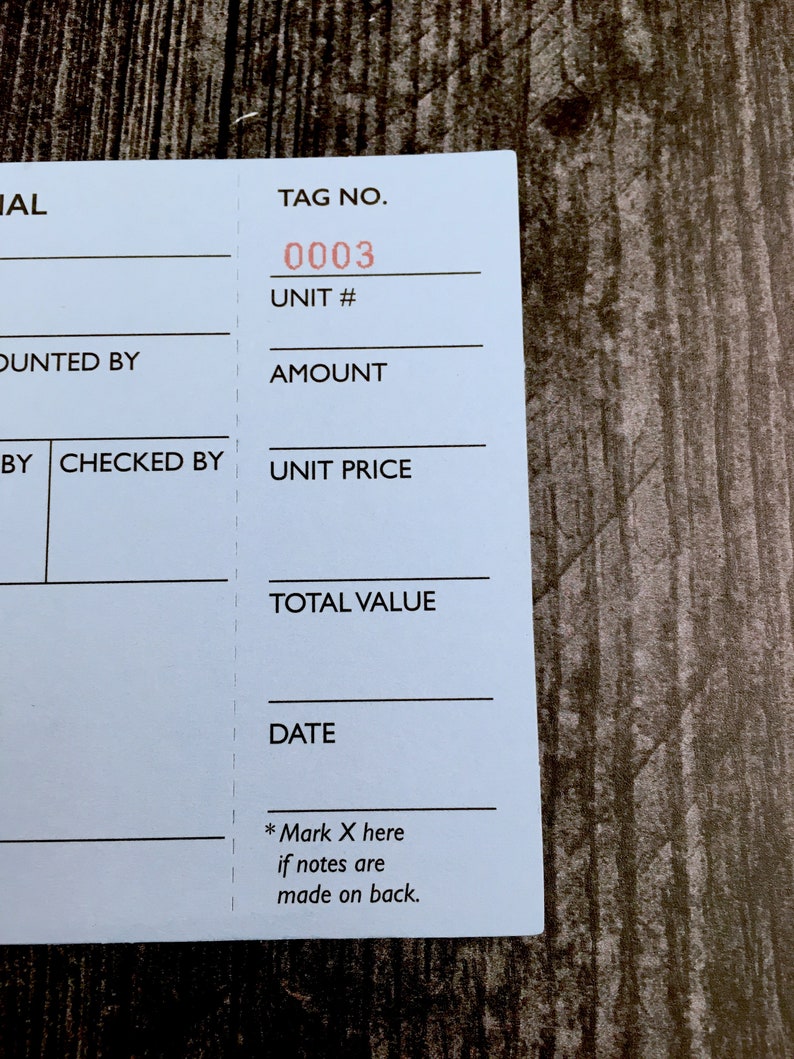 12 Light Blue Inventory Tags Retro Industrial Ephemera - Etsy