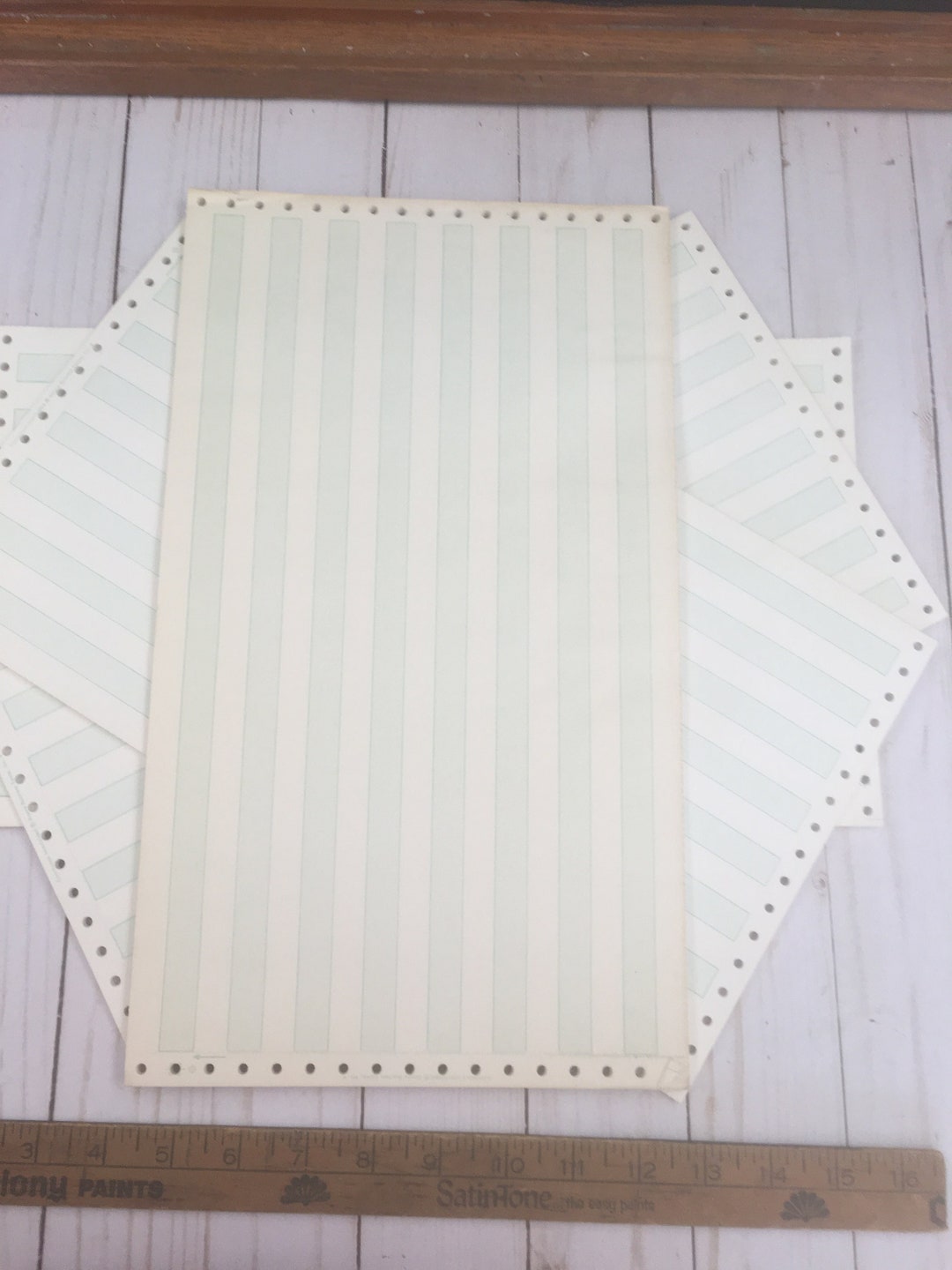 25 Sheets / Pages of Vintage 1980s Continuous Tractor Feed Computer ...