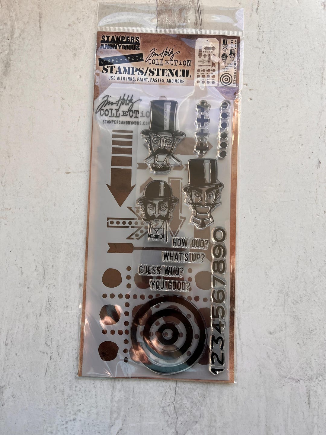 DE-STASH Tim Holtz Stamps/stencil Mixed-media Gentlemen in Hats ...