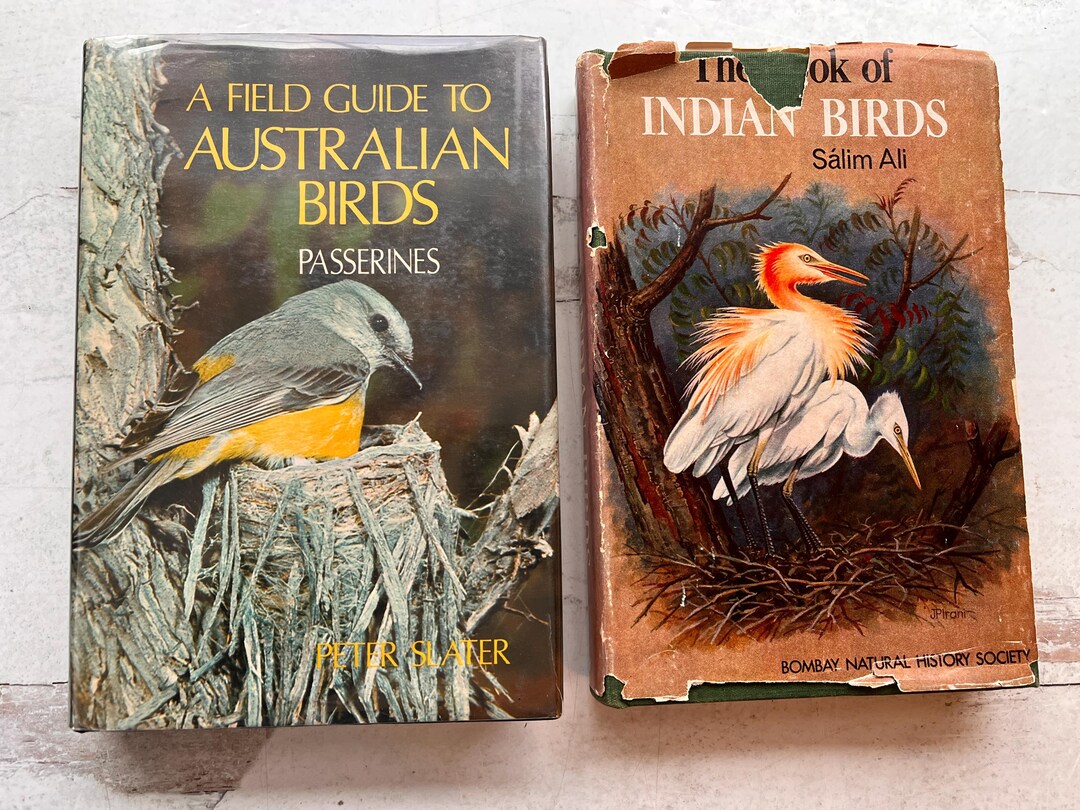 2 Vintage Bird Field Guides for Australian Birds and Indian Birds 1970 ...
