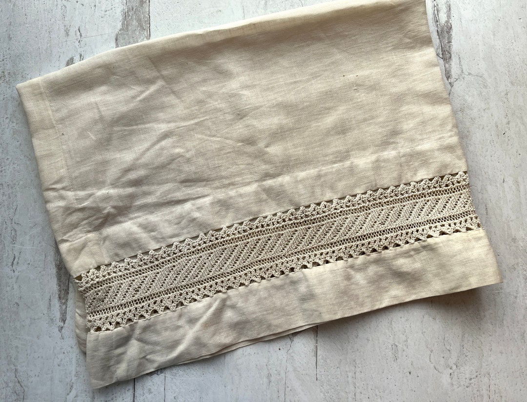 Small Handmade Pillowcase With Hand Crochet Trim Vintage or Antique ...