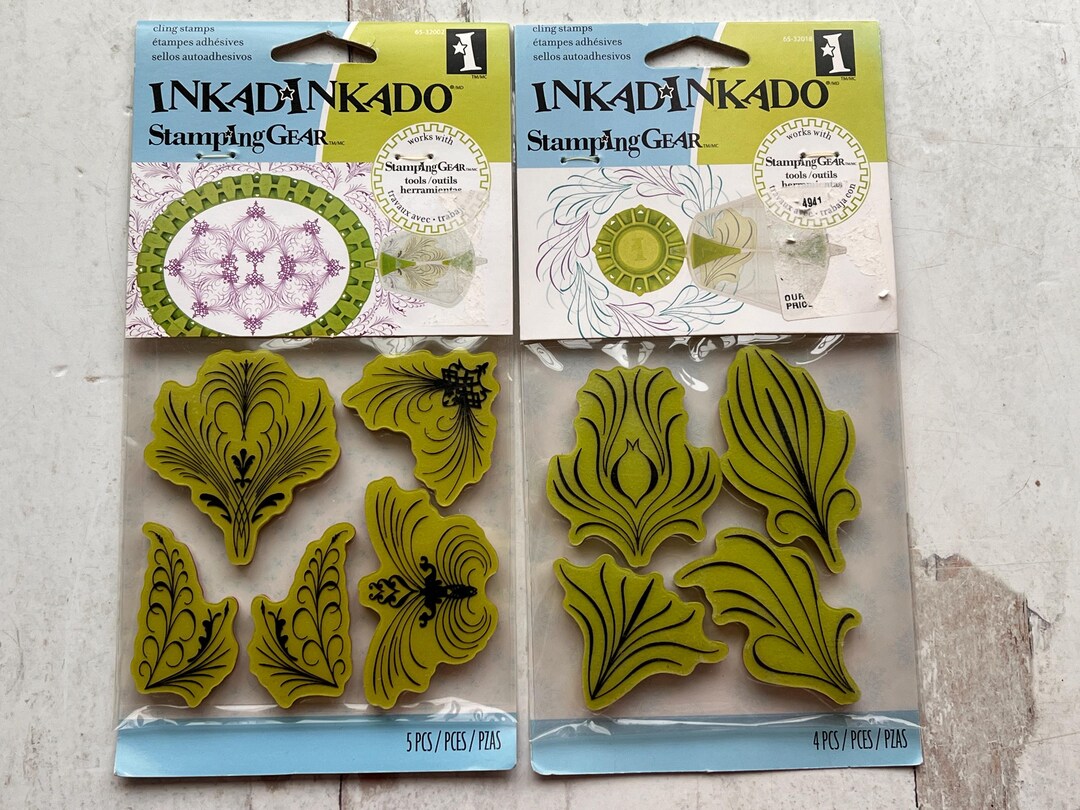 2 Packages of Pretty Flourish Style Stamps for Stamping Gear Sealed and ...