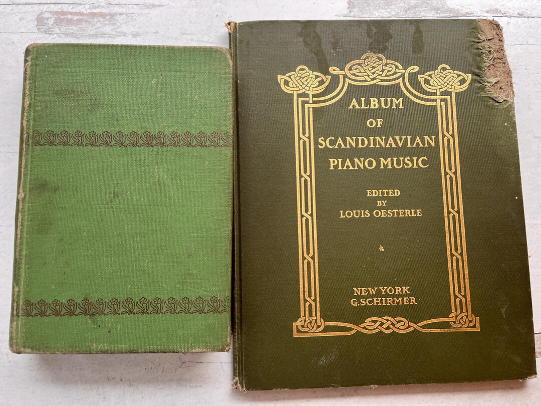 2 Vintage Very Tattered Sheet Music Books / Old Music Pages for Collage ...