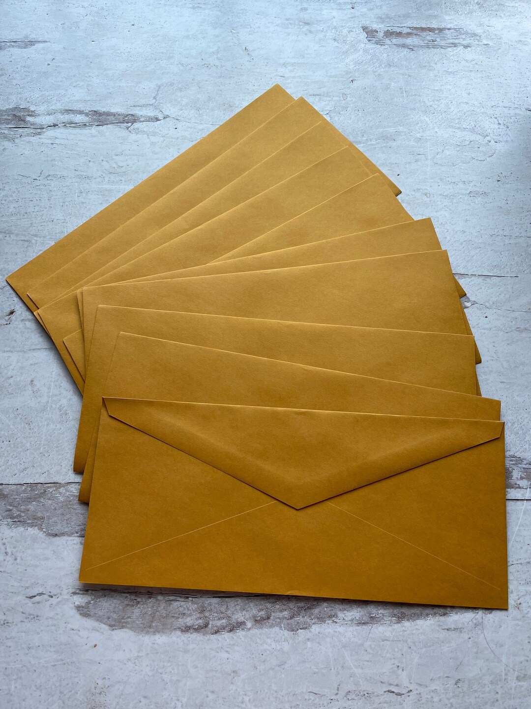 10 Manilla or Yellow Kraft Envelopes heavy Weight 4.5 X 10 3/8 Vintage ...