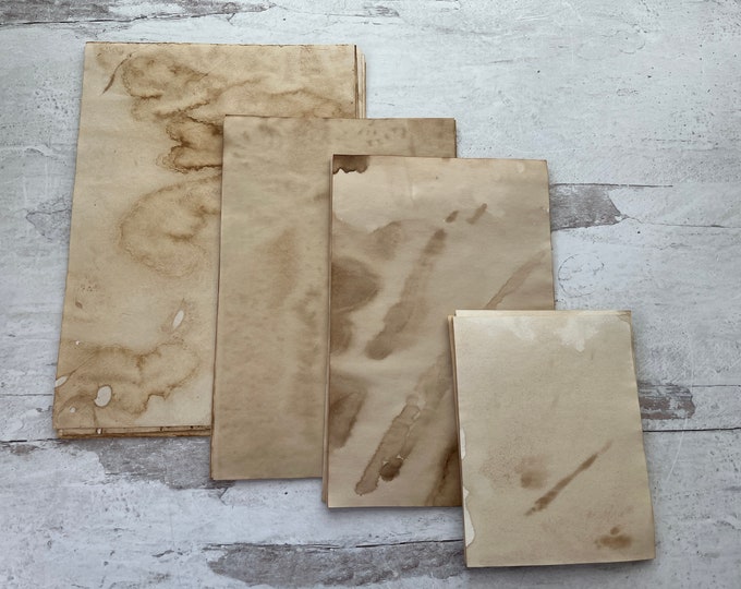 50 Sheet Variety Pack of Coffee Dyed and Stained Stationary & Notepad ...